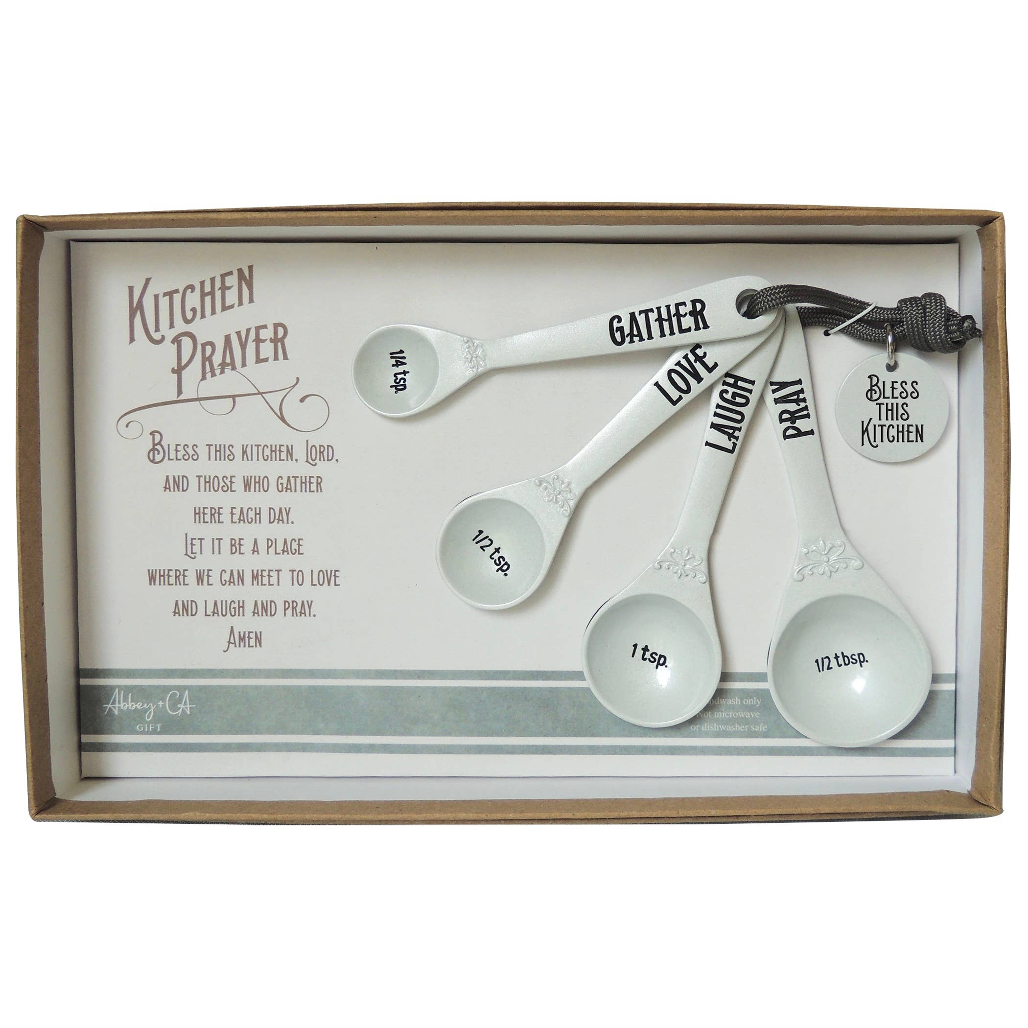 Kitchen Prayer Measuring Spoons Gift Boxed with Inspirational Words ...